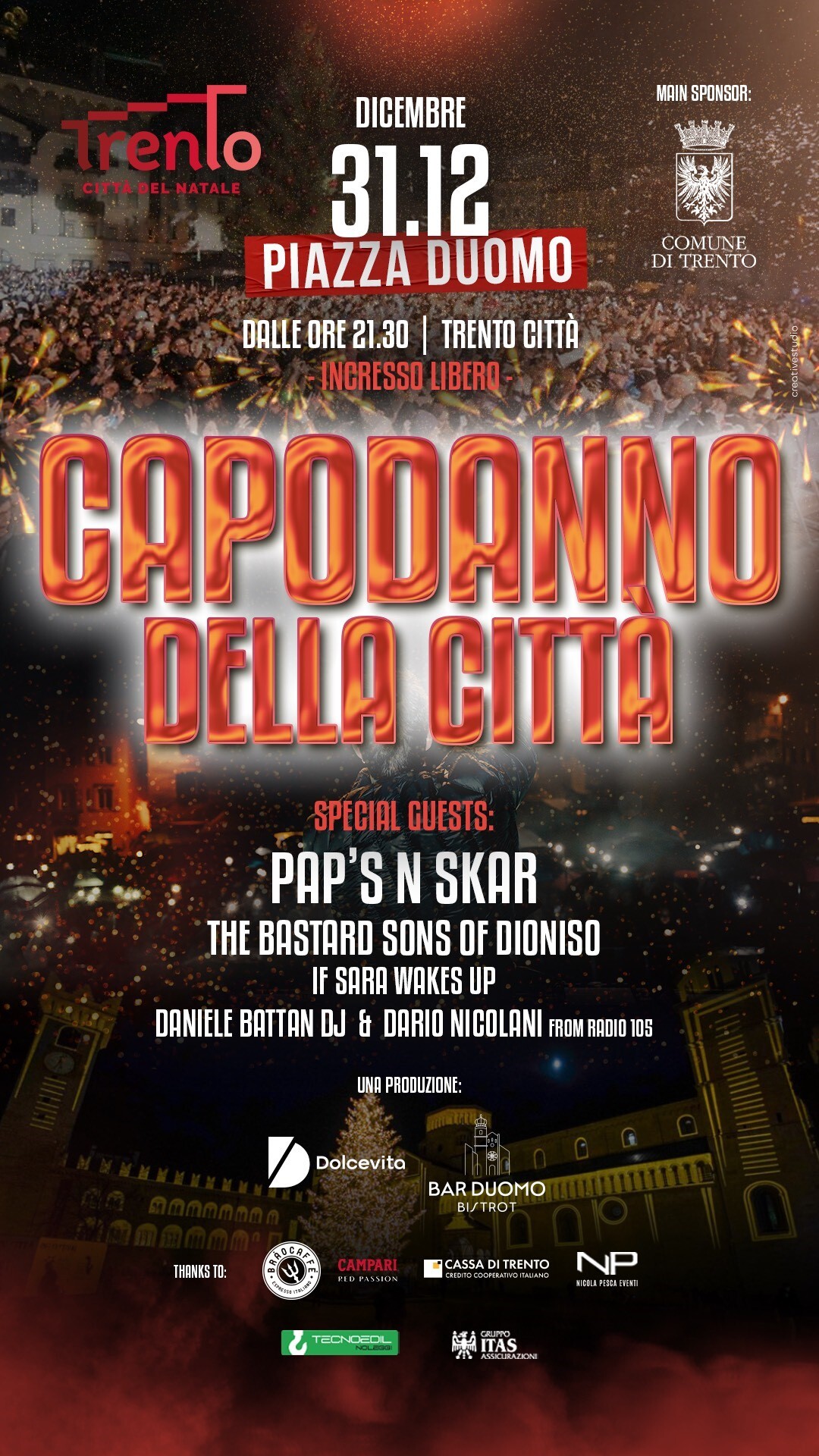 Capodanno della città - Piazza Duomo - it - Guida - Trentino