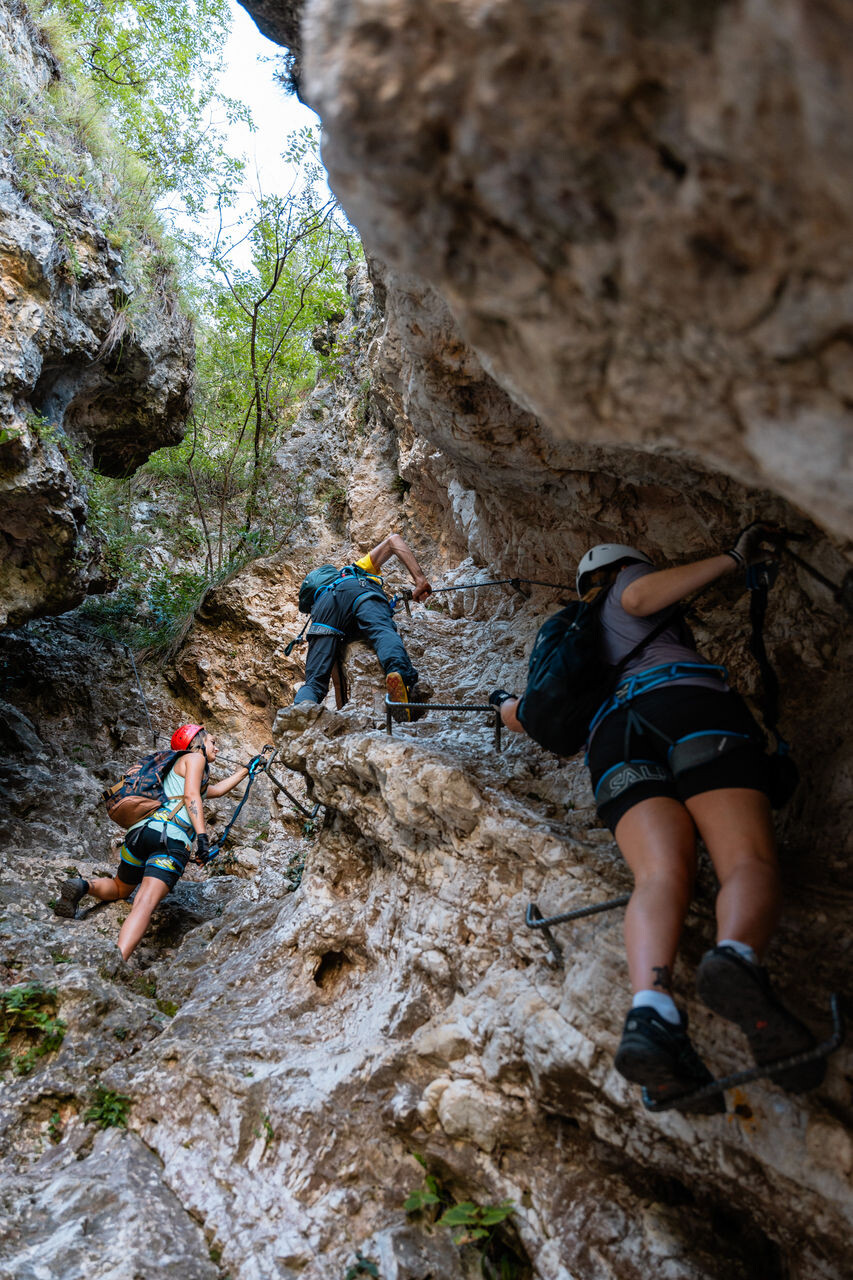 Klettersteig Rio Secco mit dem Bergführer - de - Guide - Trentino Italien